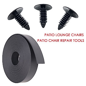 100 pcs Medium Multi-Gauge Rivet, 3/4" Length Patio Strapping Fasteners for Repair Webbing Lawn Chair Lounge for 3/16" or 7/32" Hole(Black)
