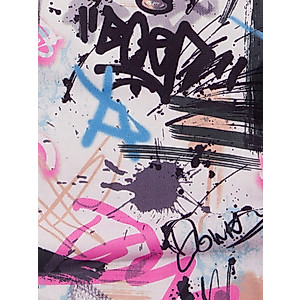 WDIRARA Men's Graphic Print Drawstring Waist Sweatpants Workout Joggers with Pocket Multicolor Camo S