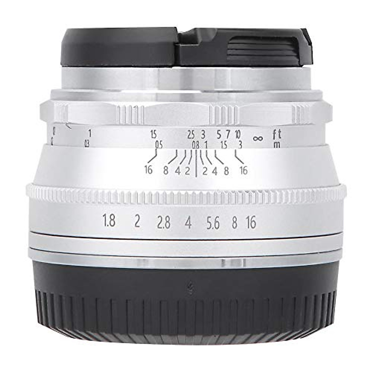 Camera Lens Portable Mirrorless Camera Lens 25mm F1.8 Multi-Layer Coating Mirrorless Camera Lens EF-M/EOSM Mount for Canon M2/M3/M5/M6/M10/M100/M50(Silver)