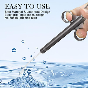 [2 Pack+Storage Bag]lube applicator for Women,Men,Precision Female Lubricant Tube applicator with [10ml Precision Markings][Easy use/Clean][Reusable][Silicone][no Disposable]