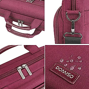 DOMISO 10.1 Inch Multi-Functional Laptop Bag Business Briefcase Waterproof Messenger Shoulder Bag for 10.1"-10.5" Laptops/Tablets/iPad Pro/iPad Air/Lenovo Yoga Book/Asus/Acer, Purple