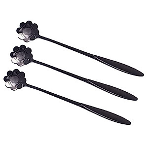 UPKOCH 3 Pcs Stainless Steel Spoon Stainless Steel Set Stir Sticks for Cocktails Dinnerware Spoons Silverware Set Decorative Spoon Ice Cream Scoop Coffee Spoon Mixing Spoon Tea Spoon