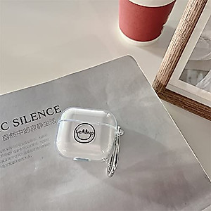 Cute Cartoon Style Soft TPU Protective Crystal Clear Transparent Case Cover Compatible with Lenovo LP40 Earbuds, Protective Skin Sleeve with Key Chain (I)