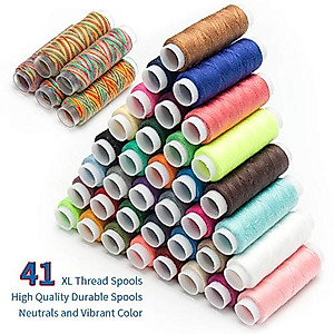 GOANDO Sewing Kit for Adults Needle and Thread Kit for Sewing Upgrade 41 XL Spools of Thread 206 Pcs Oxford Fabric Case Portable Basic Sewing Repair Kits for Beginners Traveler Emergency