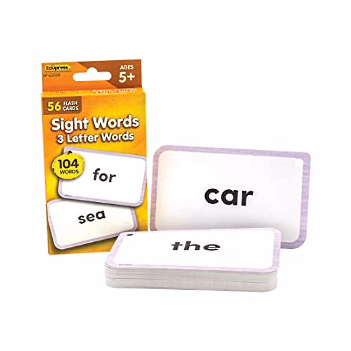 Teacher Created Resources Sight Words Flash Cards - 3 Letter Words (EP62039)