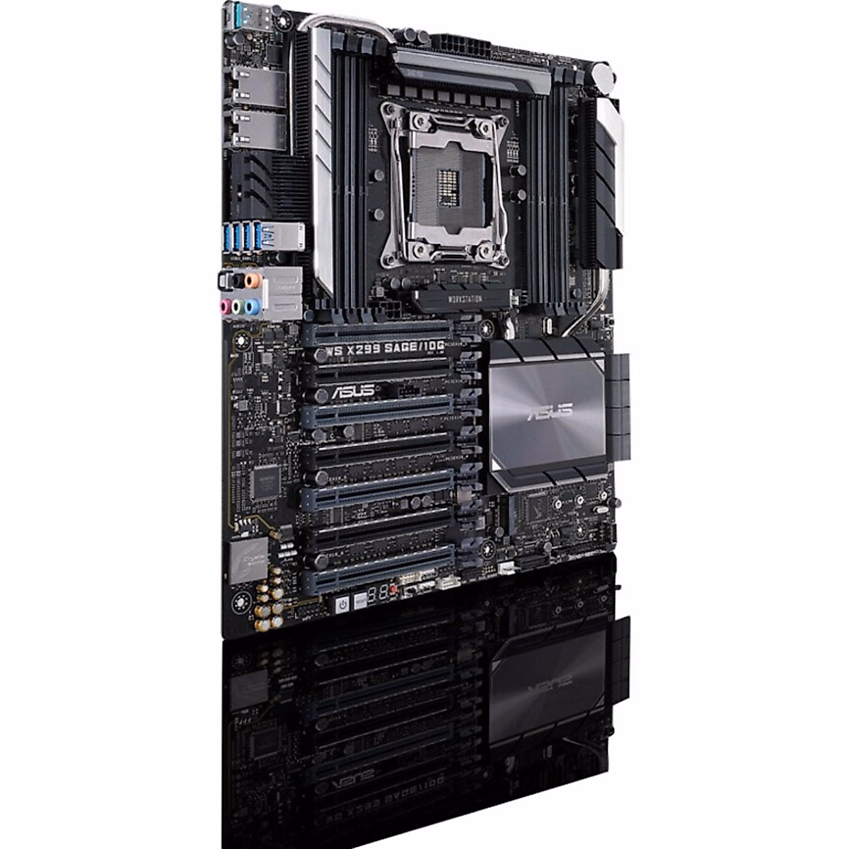 Asus WS X299 SAGE/10G Workstation Motherboard - Intel Chipset - Socket R4 LGA-2066 - SSI CEB - 1 x Processor Support - 128 GB DDR4 SDRAM Maximum RAM - 4.20 GHz O.C, 4.13 GHz O.C, 4 GHz O.C, 3.60 GH
