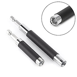 SeonFook 3pcs Magnetic Drive Guide Quick Release Screwdriver Bit Holder Extension with 1/4 Inch Hex Shank Drill Bit Tip Holder Connection Rod Adapter Sleeve for Nuts Drill and Handheld Driver