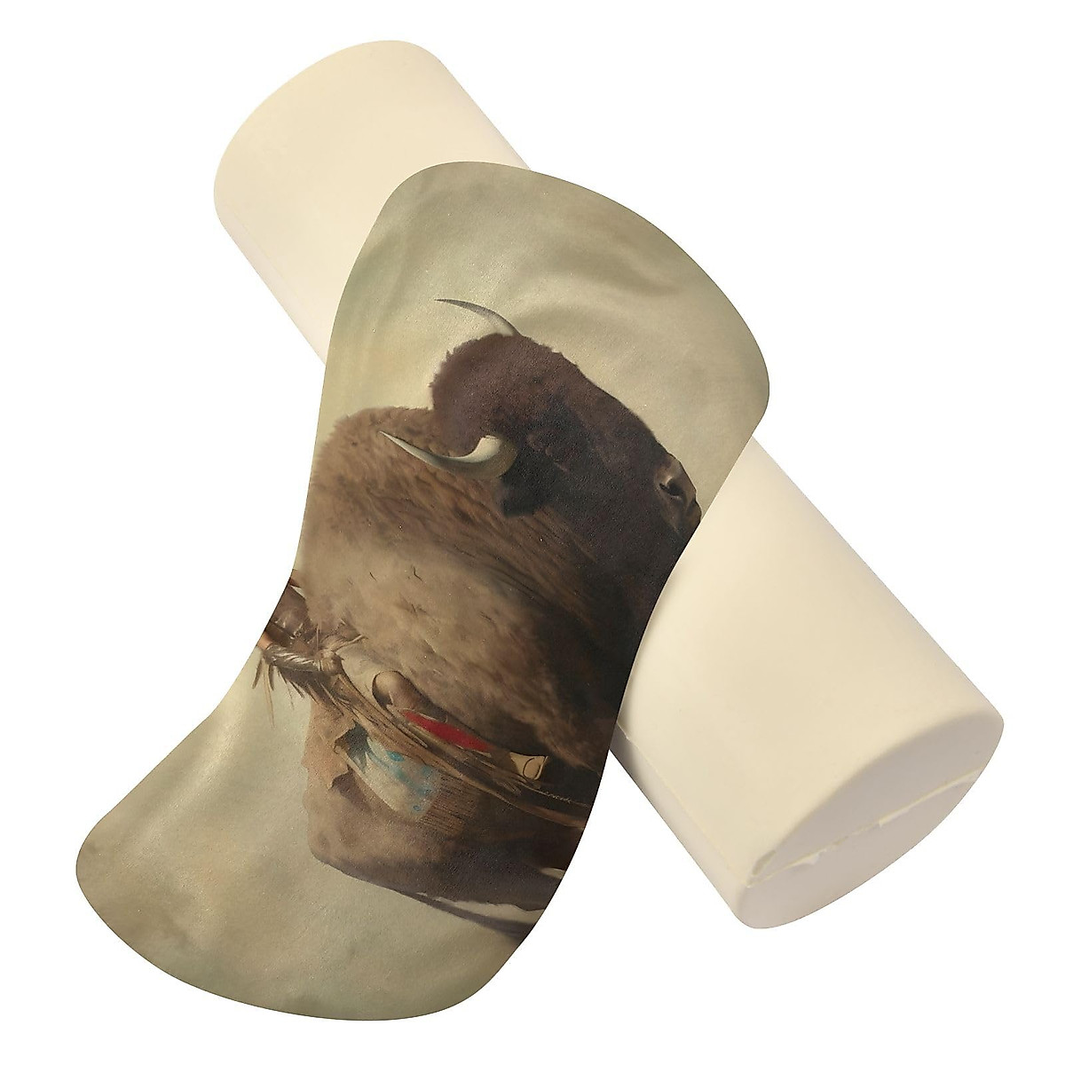 Yak Game Yellow Knee Bolster Pillow for Legs Cervical Neck Roll Pillow Under Knee Round Pillow Round Seat Cushion Neck Support Pillows for Sleeping