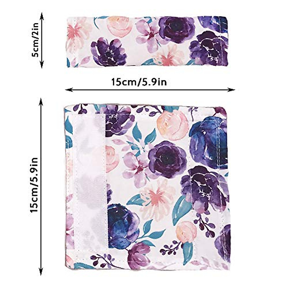 Baby Car Seat Neck Cover, Car Seat Strap Cover, Seat Belt Cushions Pads, Shoulder Strap Protectors, Reversible Pram Harness Covers in Minky Floral, Baby Neck Pad Protector