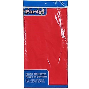 Home Goods RED Plastic Table Covers, 54x108 (2-Pack) New