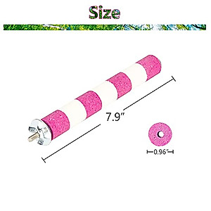 Bird Toys, Parrot Toys, Natural Quartz Sand Rod, Bird Perch Rod, cage Accessories, Suitable for Macaws, buki Birds, Love Birds, Finches, Small and Medium-Sized Birds Habitat