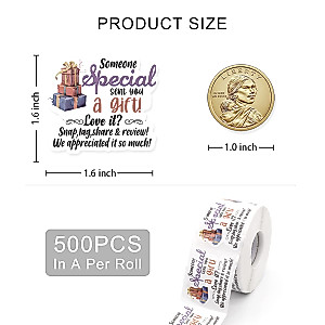 Someone Special Sent You A Gift Stickers,Thank You Stickers,Small Shop Stickers,Mail Envelopes Stickers Handmade Stickers for Small Business,Handmade Goods,Online Retailers,500 PCS