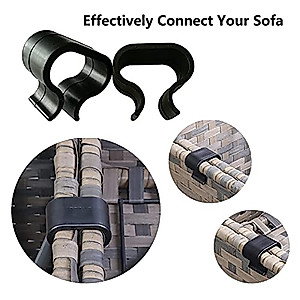Tickeil Outdoor Wicker Furniture Clips 12PCS Patio Sectional Sofa Rattan Chairs Connector Fastener Clamp (Middle)