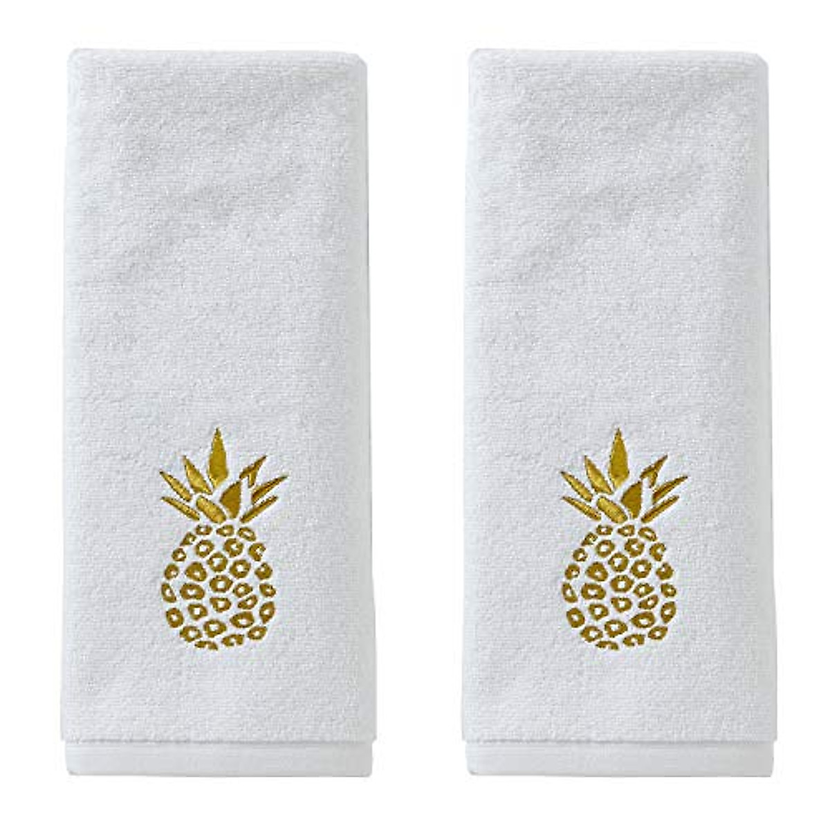 SKL Home by Saturday Knight Ltd. Gilded Pineapple Hand Towel (2-Pack), White, Small