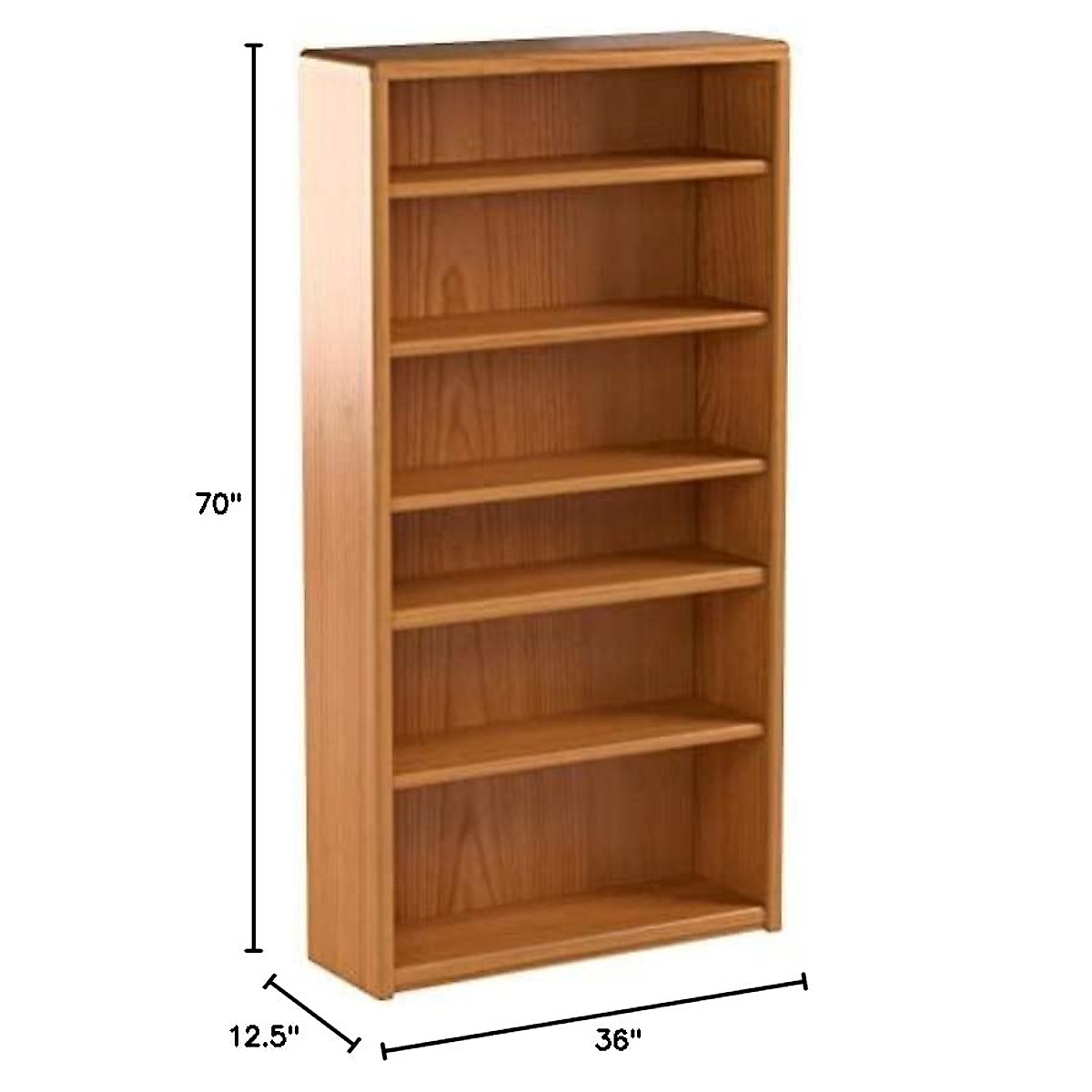 Martin Furniture Contemporary 6 Shelf Bookcase - Fully Assembled
