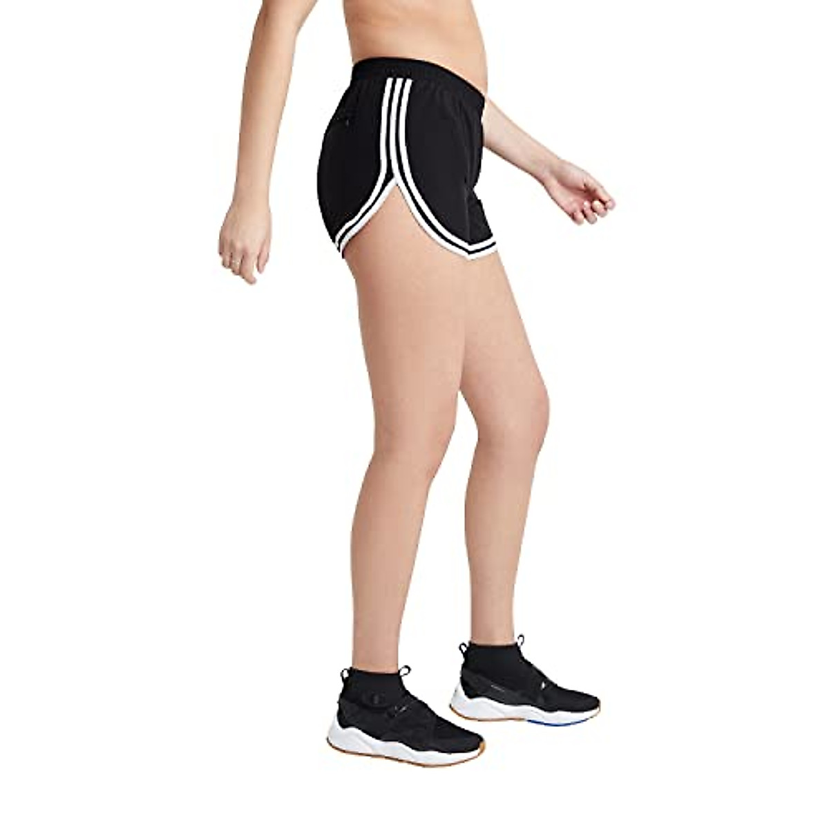 Champion, Varsity, Moisture Wicking, Lightweight Gym Shorts for Women, 3.5", Black, Small