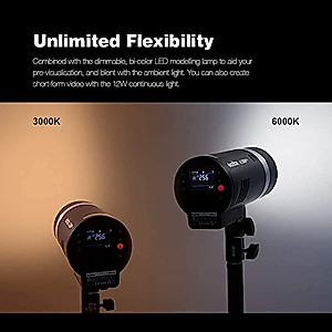 Godox Flash Strobe AD300 Pro AD300Pro Outdoor Studio Monolight 300w Photographic Lighting for Canon Sony Nikon Fuji Olympus Panasonic Camera 2.4G TTL 1/8000 HSS Flash, 0.01-1.5s Recycle Time