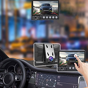 1080P FHD DVR Car Driving Recorder Dash Cam - 4.0Inch IPS Screen 170° Wide Angle G-Sensor Parking HD Night Vision Loop Recording Touchable Screen Car Dashboard Camera