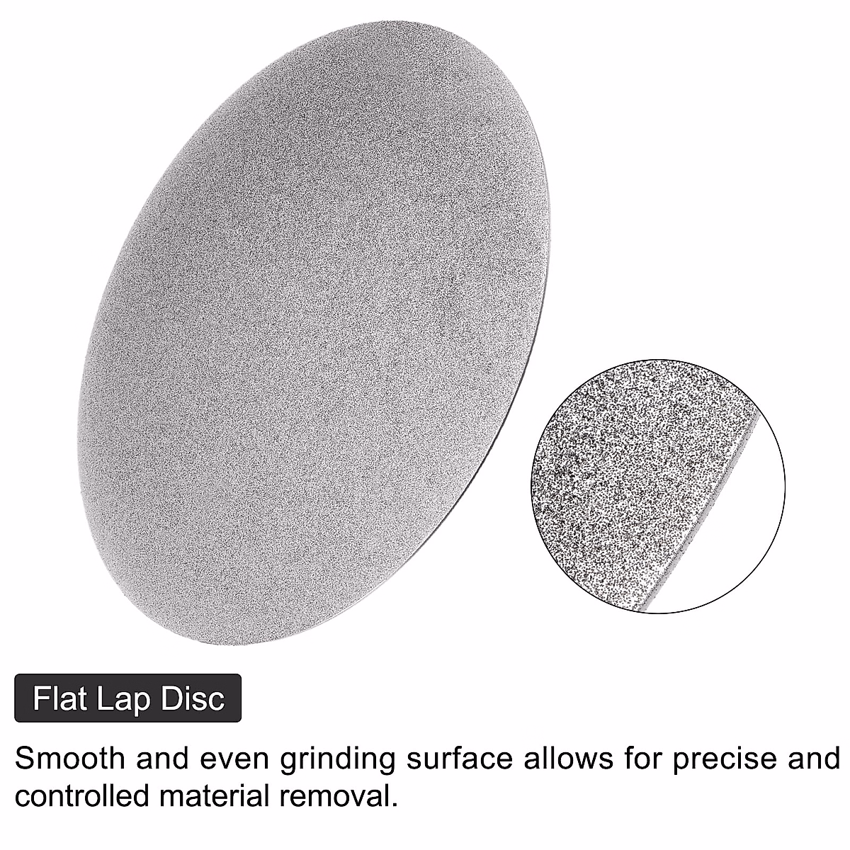 uxcell Diamond Sanding Grinding Disc, 8-Inch (200mm) Grit 120 No Center Hole, Flat Lap Disk Polishing Discs Abrasive Wheel for Gemstone Tile Porcelain Glass Stone Metal