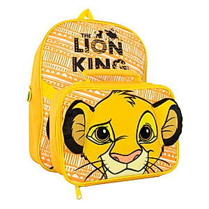 Disney Kids Backpack and Lunchbag Set Lion King Yellow