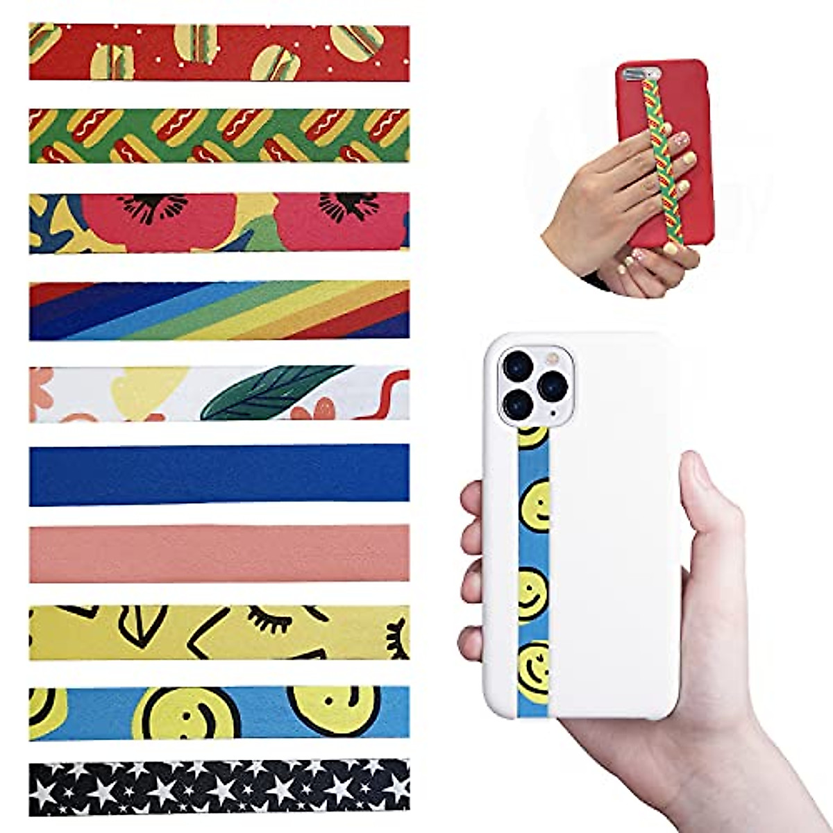 Phone Loop Finger Holder for Phone Case Grip, Finger Loop for Cell Phone Case, Phone Loop Finger Holder (Blue)