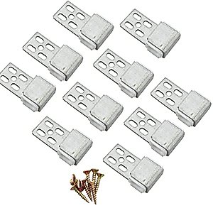 ZCZQC 10pcs Couch Spring Repair Kit Metal 5-Hole Spring Buckle with 40pcs Screws for Sofa/Chair/Couch/Bed Spring Clips Repair Parts