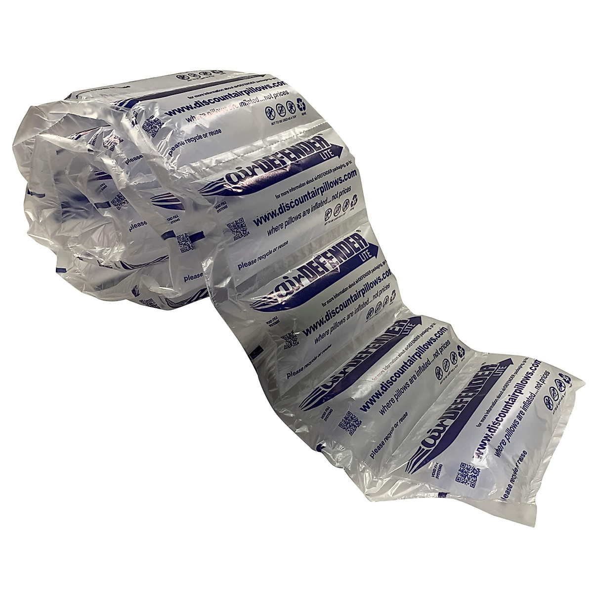 330 count 4x8 airDEFENDER air pillows 40 gallon 5.33 cubic feet void fill cushioning shipping packing package