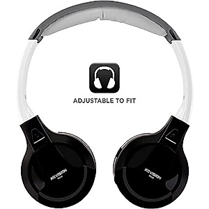 XO Vision IR630BL Universal IR Wireless Foldable Headphones - Black Wireless Bluetooth-Enabled Lightweight Portable for iPhone, Car, Kids Wireless Headphones for Universal Car Entertainment System