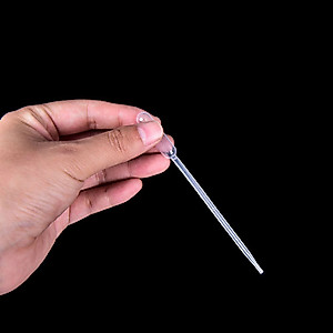 AKOAK 200 Pcs/Pack 0.5ml Disposable Plastic Graduated Transfer Pipettes Dropper Eye Dropper for Esse