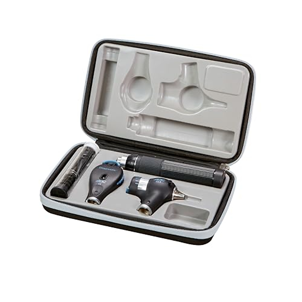 ADC Portable Diagnostic Set Plug-in Rechargeable, with PMV Otoscope and Coax Ophthalmoscope, LED Lamps, 3.5V, Hard Case, Diagnostix 5480L