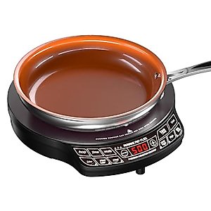 Nuwave PIC Flex Compact, Portable, Powerful Induction Cooktop With 9-inch Duralon Healthy Ceramic Non-Stick Fry Pan