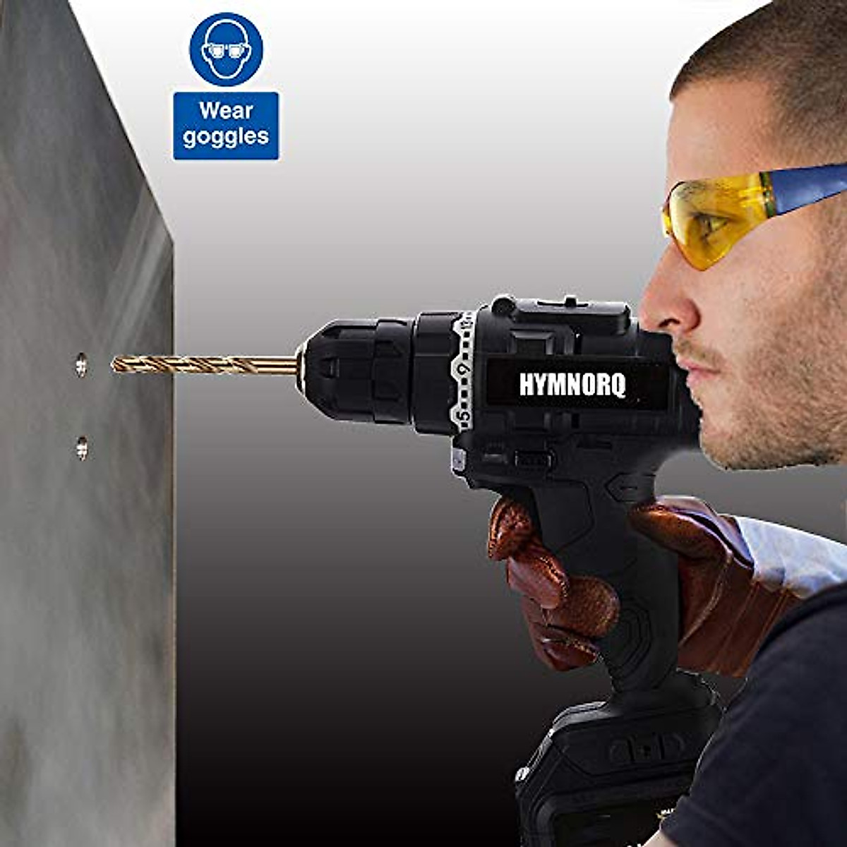 Hymnorq 3/8 Inch Fractional Size M35 Cobalt Steel Twist Drill Bit Set of 5pcs, Jobber Length and Straight Shank, Extremely Heat Resistant, Perfect Drilling in Stainless Steel and Cast Iron