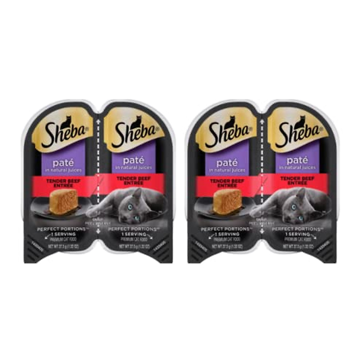 Sheba Cat Food Pate Variety Pack | (24 Servings | 12 Pack | 6 Flavors) Turkey, Beef, Chicken, Liver, Salmon, White Fish, Tuna with LarasBundle Catnip Toys