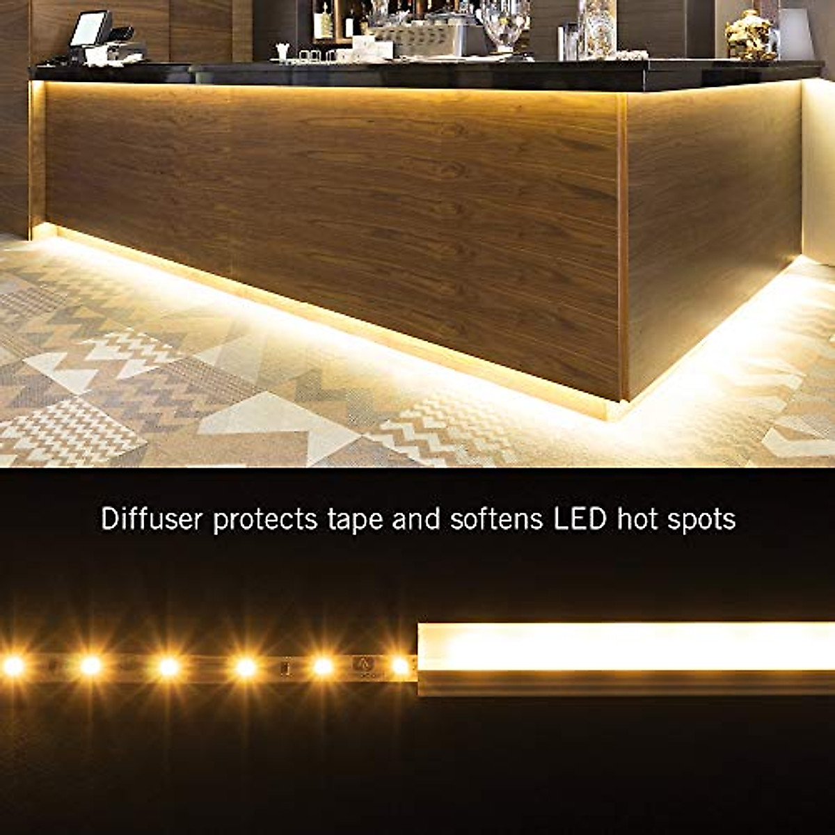 Armacost Lighting Surface Mount LED Tape Light Mounting Channel 5-Pack - White, 960055