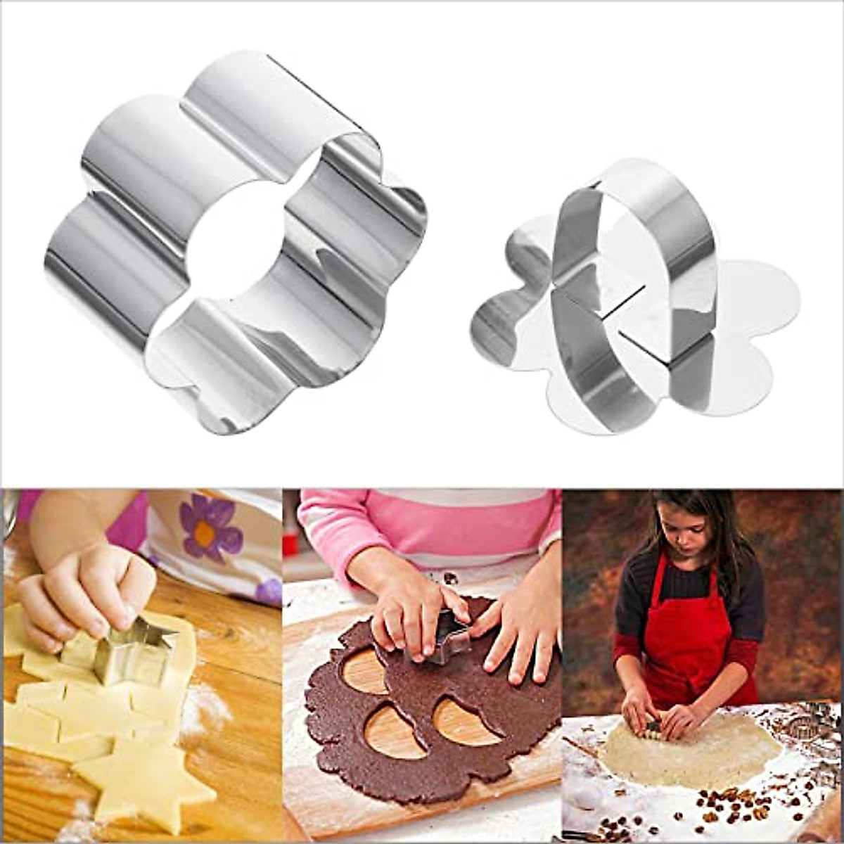 Hemoton 3 Sets Small Mousse Circle Mousse with Pusher Plum Mousse Molds Cooking Rings DIY Cookie Moulds Perforated Pastry Rings Cake Mousse Rings Simple Cake Mold Stainless Steel