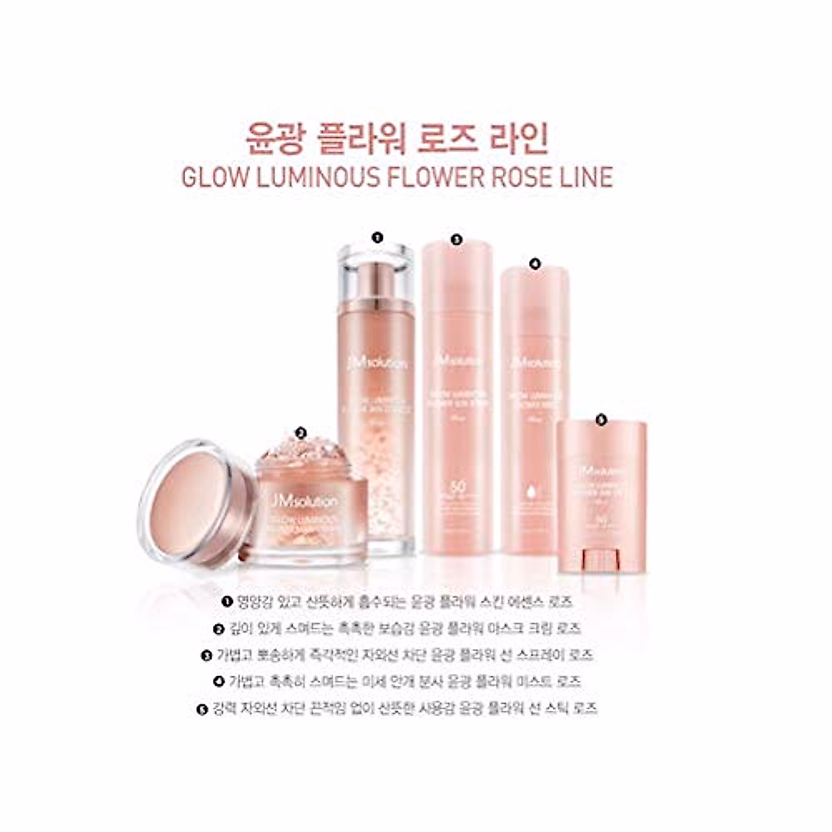 JM solution - Glow Luminous Flower Sun Spray - Rose - SPF50+/PA++++