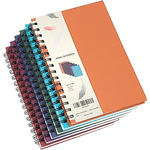 EOOUT 6 Pack Hardcover Spiral Notebook, Spiral Journals, College Ruled, 5.5"x8.5", Assorted Jewel Tone Colors, 160 Pages, for Work, School, Gifts