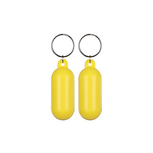 Will Kayak Floating Keyring Fender Buoyant Key Ring Marine Sailing Boat Float Canal Keychain (Yellow 2)