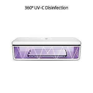 UV Light Sanitizer, Phone Sanitizer UV Box | UV Sterilizer Box for Smartphone | Clinically Proven Kills Germs Viruses & Bacteria UV-C Light Disinfector 2021 New Gift for Family Men