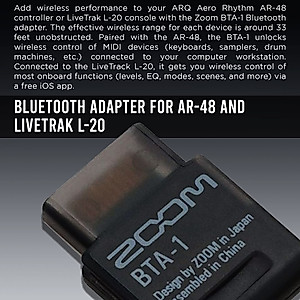 Zoom F3 Professional Field Recorder and BTA-1 Bluetooth Adapter Bundle