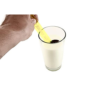 Drinking Sunlight Oreo Cookie Dunker Tool Kitchen Spoon Utensil (2-Pack), Yellow, 7'' (DS-101)