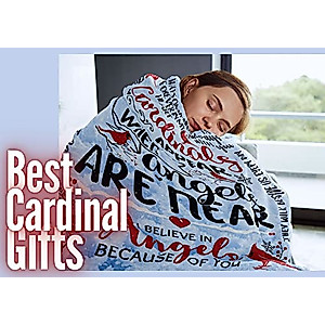 InnoBeta Cardinal Gift Throw (50"X 65") Memorial Gifts Flannel Blanket for Couch Bed Sofa Travelling Camping- Snow