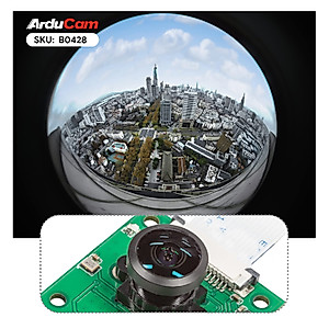 Arducam for Raspberry Pi Camera, 5MP Ultra Wide Angle Fisheye Lens, OV5647 Pi Camera Module with IR Filter and Manual Focus for Raspberry Pi 5/4B/3B /3B+
