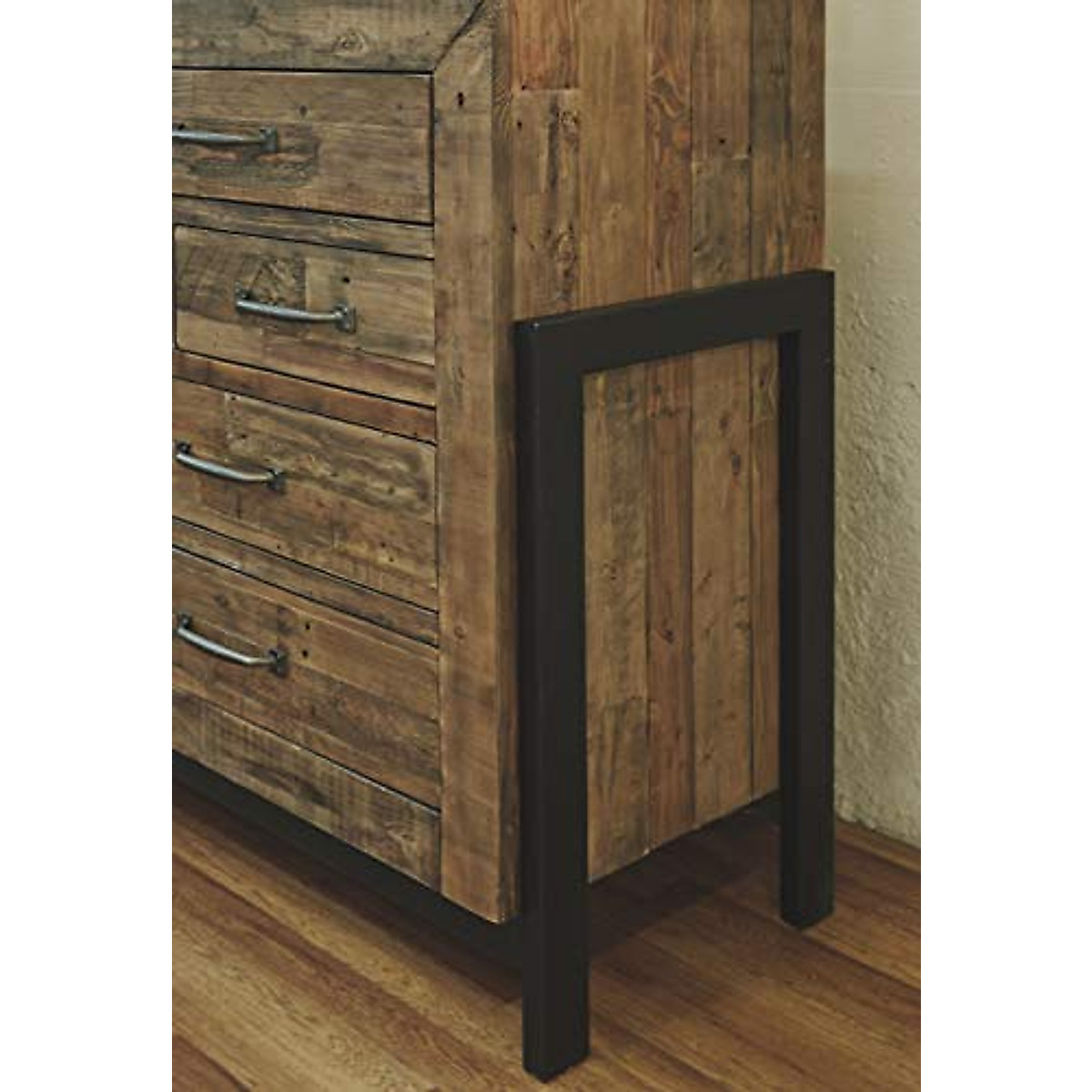Signature Design by Ashley Sommerford Urban Industrial Butcher Block Style 9 Drawer Dresser, Brown