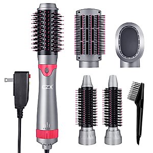 Professional Hair Dryer Brushes Set, 5 in 1 Hot Air Dryer Brush Set with Detachable Hair Brush Comb,One-Step Hot Hair Dryer for Straightening Curling Drying Combing Scalp Massage Styling