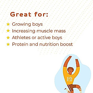 Healthy Heights Grow Daily Boys 10+ Shake Mix Bag Protein Powder (Vanilla) - Developed by Pediatricians - High in Protein Nutritional Shake - Contains Key Vitamins & Minerals