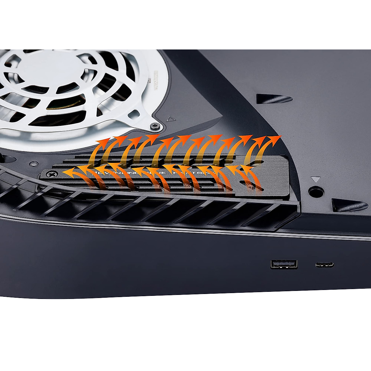 Advancing Gene M.2 NVMe Heatsink for PS5 Console, Black