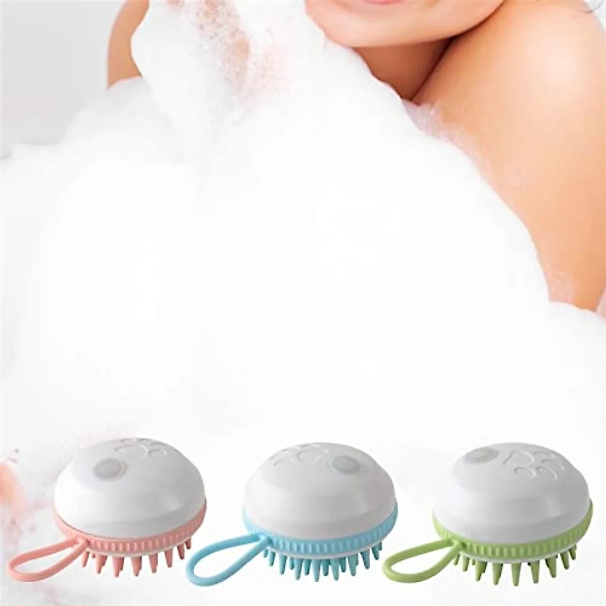 INGVY Dry Brushing Body Brush Body Scrubber with Hanging Hole & Shower Gel Hole Bath Shower Scrubber for Women (Color : Sky Blue)