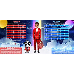 Black n Bianco Boys' First Class Slim Fit Suits Lightweight Style. Presented by Baby Muffin (2T, Fiery Red)