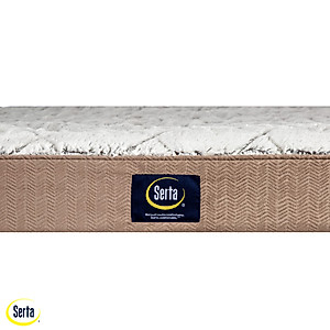 Serta Orthopedic Quilted Pillow Top Dog Bed for Pets – Chocolate Brown (Large)